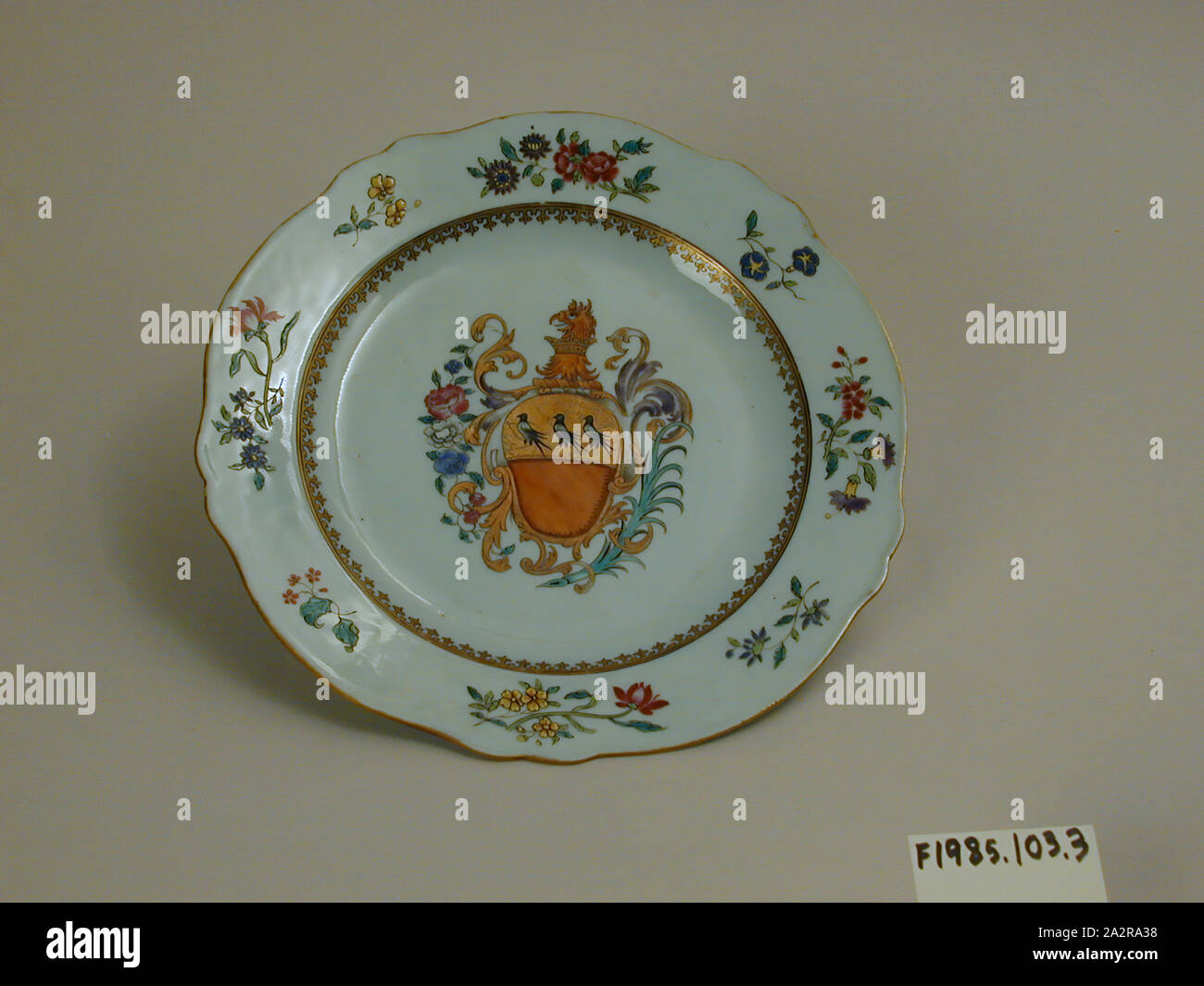 Plate, 18th Century, Glazed hard-paste porcelain with polychrome enamel ...