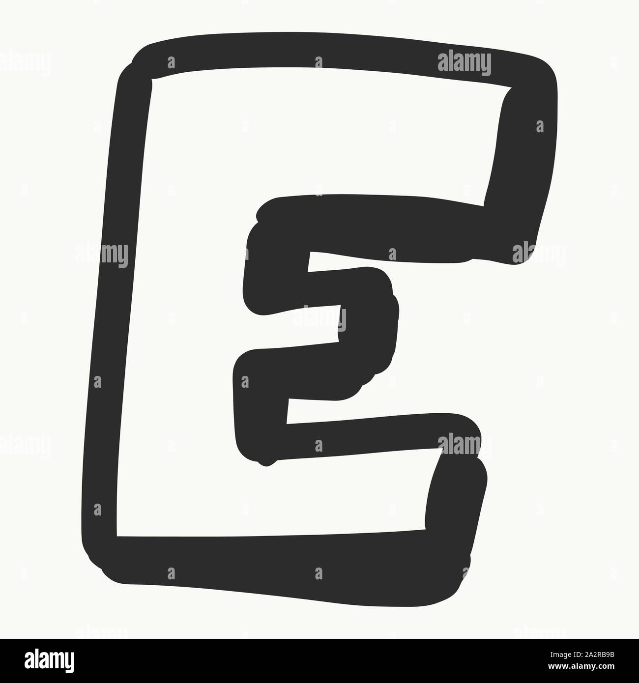 Vector of a handmade E, doodle. Nice lettering for decoration Stock ...
