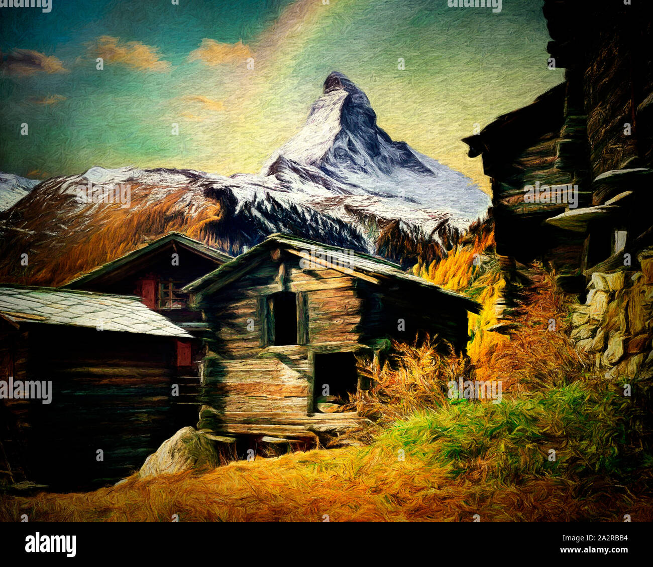 Zermatt findeln village hi-res stock photography and images - Alamy