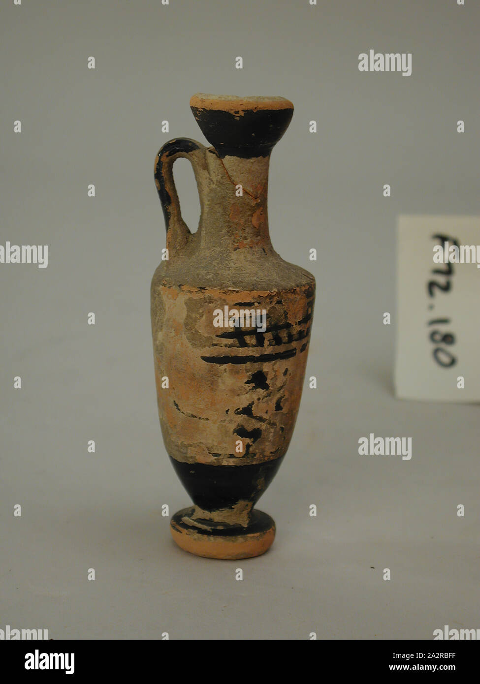 Greek, Lekythos, 6th Century BC, clay, Height x Diameter: 3 3/8 x 1 3/8 ...