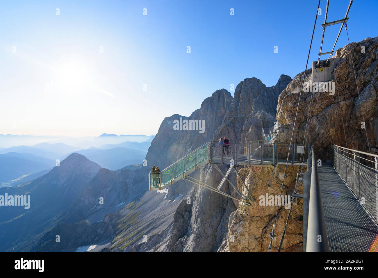 Dachstein Mountains: Dachstein Mountains south face, suspension bridge ...