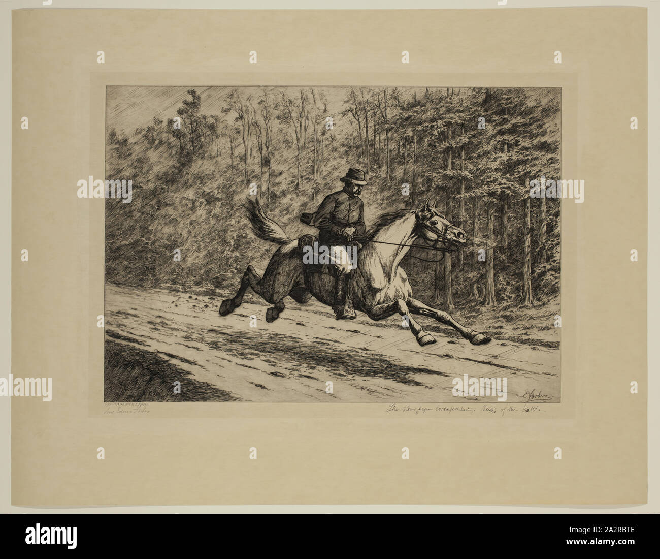 Edwin Forbes, American, 1839-1895, The Newspaper Correspondent, ca ...