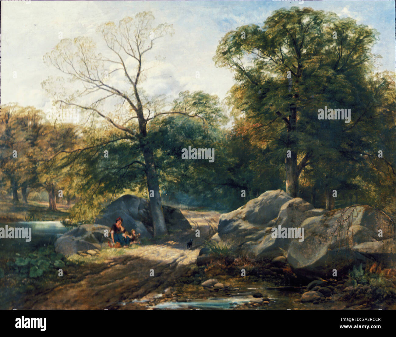 Thomas Creswick, English, 1811-1869, Rest by the Way, 19th Century, oil ...