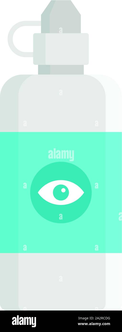 Eye clean lotion icon. Flat illustration of eye clean lotion vector ...