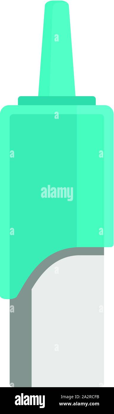 Clean lens bottle icon. Flat illustration of clean lens bottle vector ...