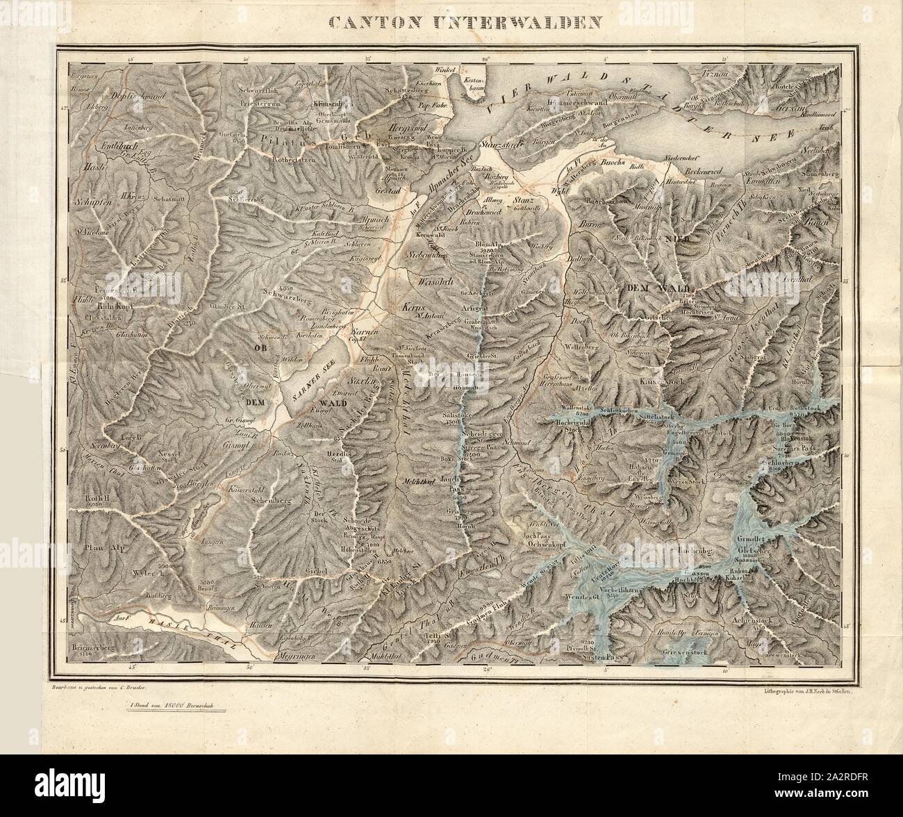 Nidwalden map hi-res stock photography and images - Alamy