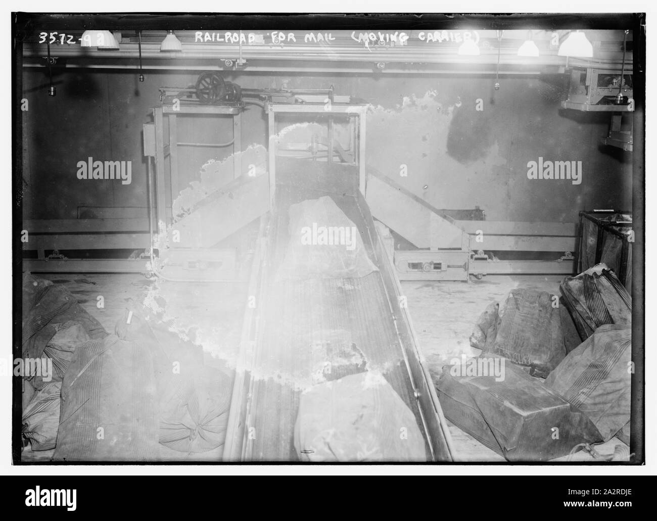 Railroad for mail (moving carrier Stock Photo - Alamy