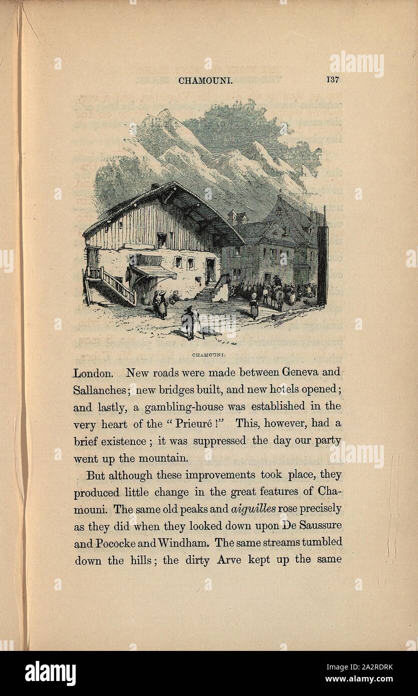 Chamouni, Houses in Chamonix, p. 137, 1853, Albert Smith; The story of ...