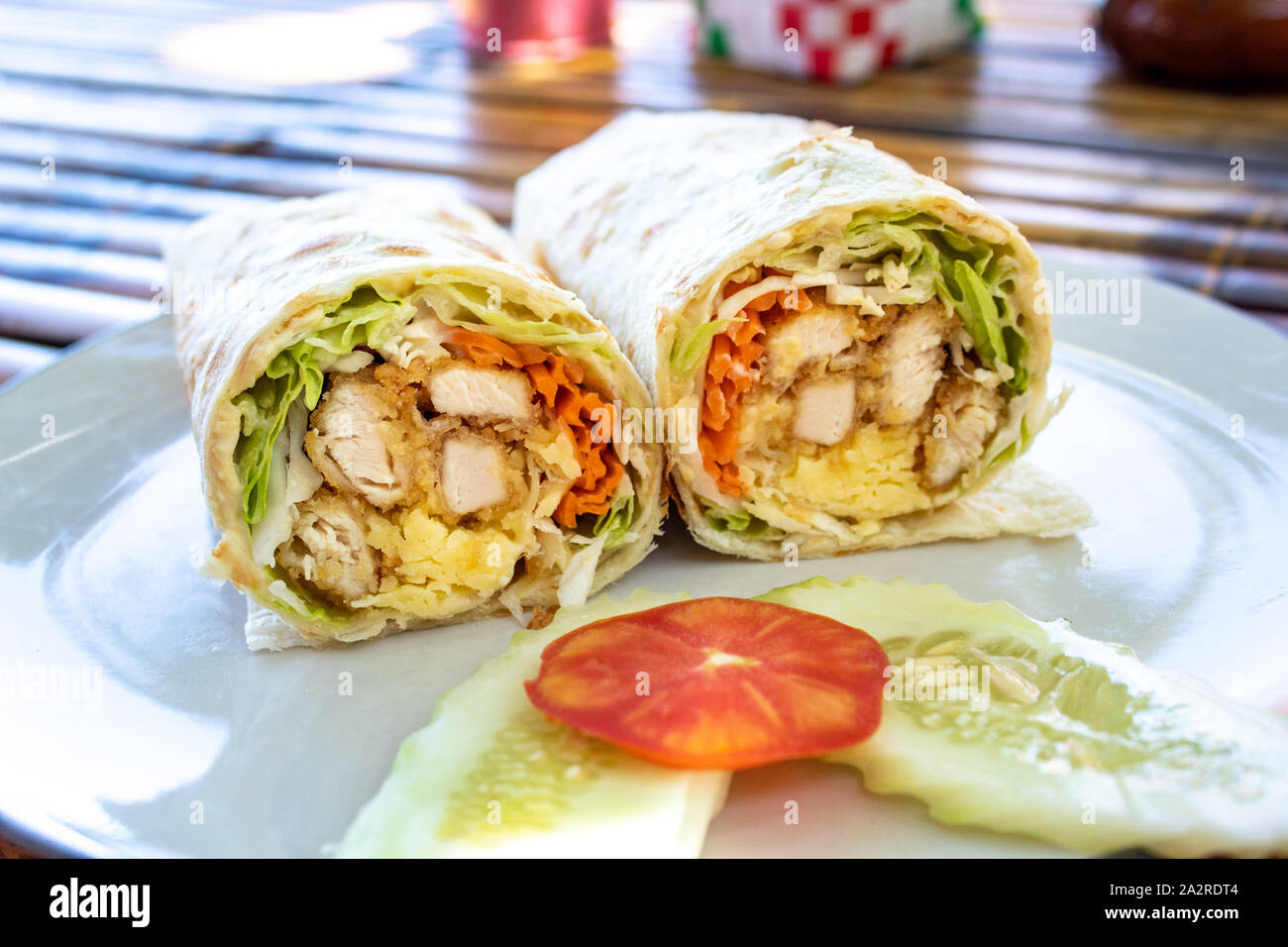 Vegetable and cheese wrap hi-res stock photography and images - Alamy
