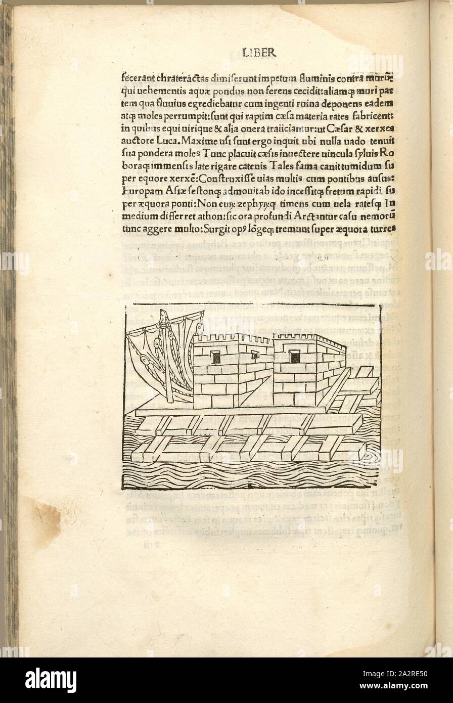 Floss 1, Medieval Warfare, Military Equipment, Raft, Woodcut, S. 414 ...