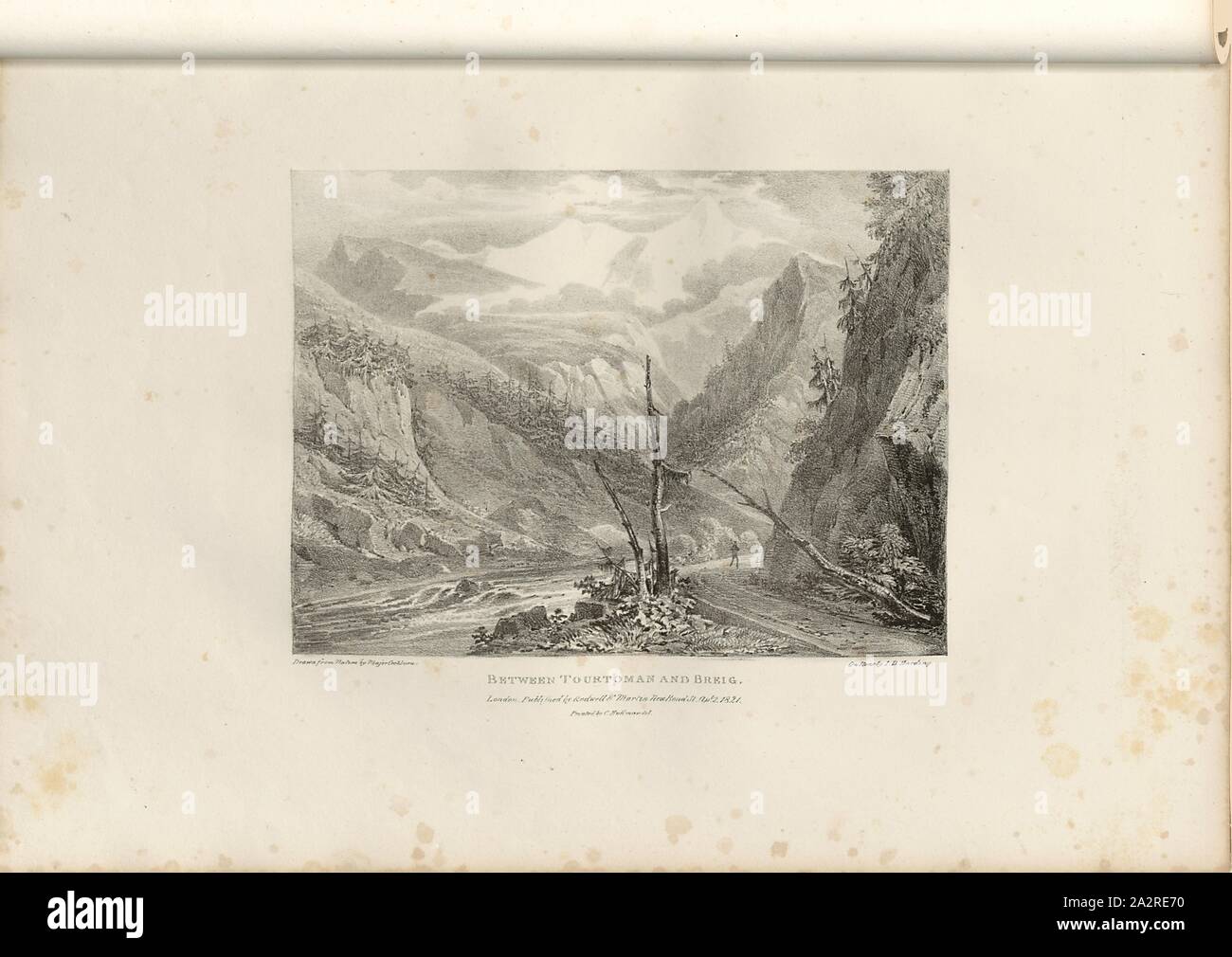 Between Tourtoman and Breig, On the way from Turtmann to Brig, Signed ...