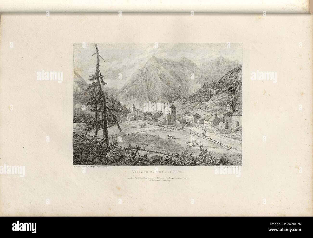 Village of the Simplon, The Simplon Village, Signed: Major Cockburn, J ...