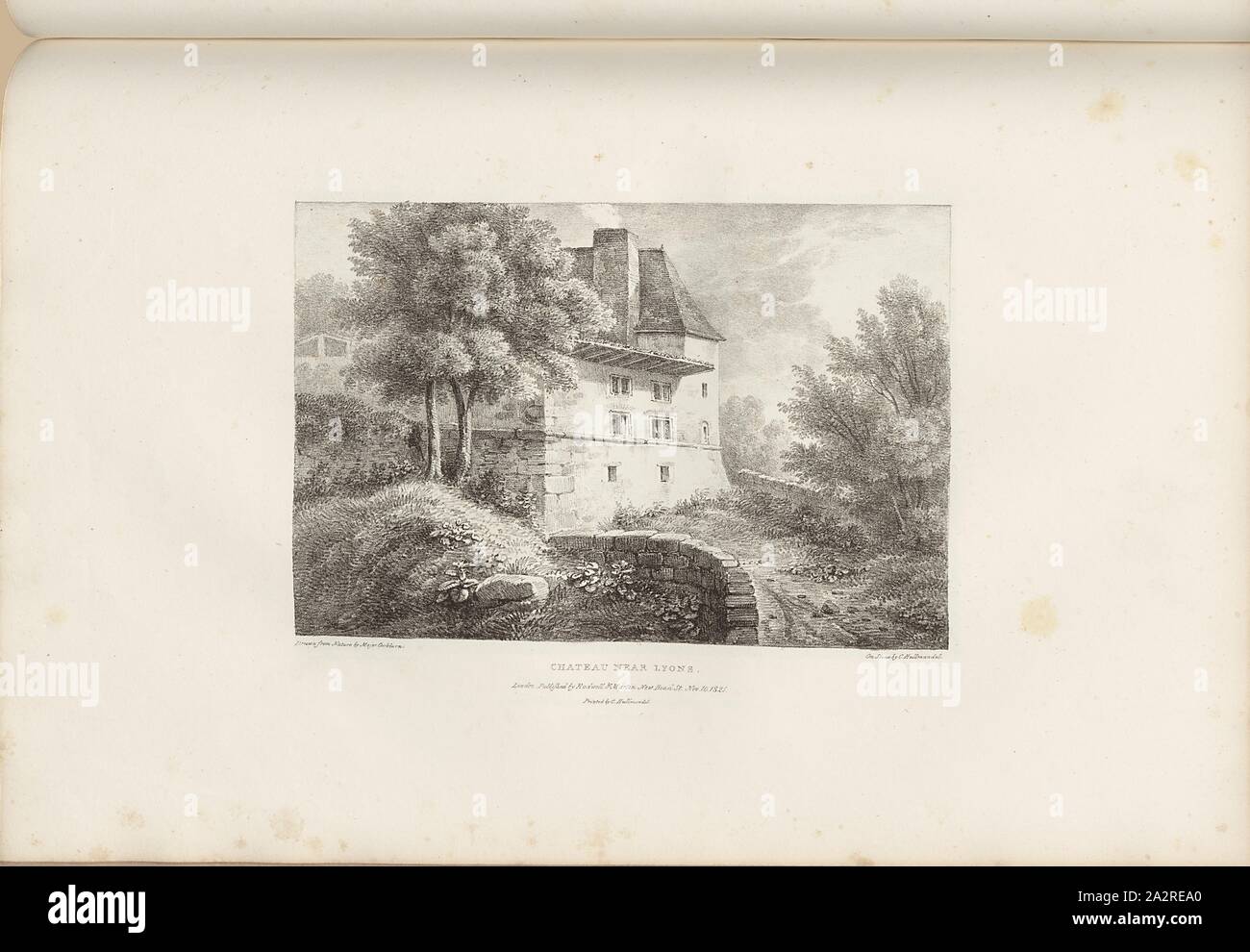 Chateau near Lyons, Castle near Lyon, Signed: Major Cockburn, C ...