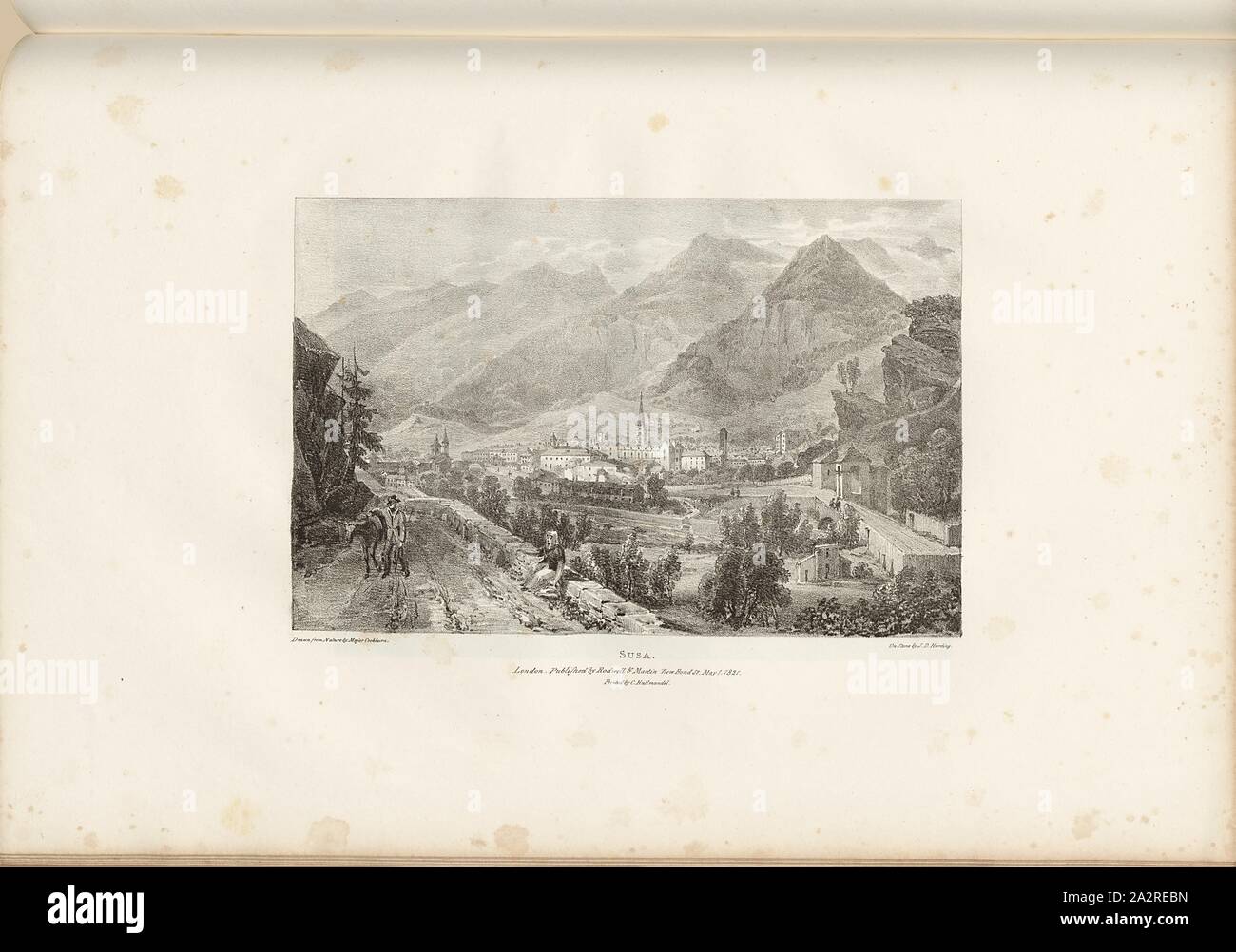 Susa, Susa, Signed: Major Cockburn, J.D. Harding, Lithograph, Part 2 ...