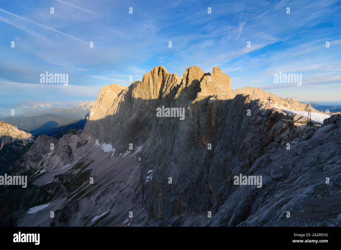 Dachstein Mountains: Dachstein Mountains south face, suspension bridge ...