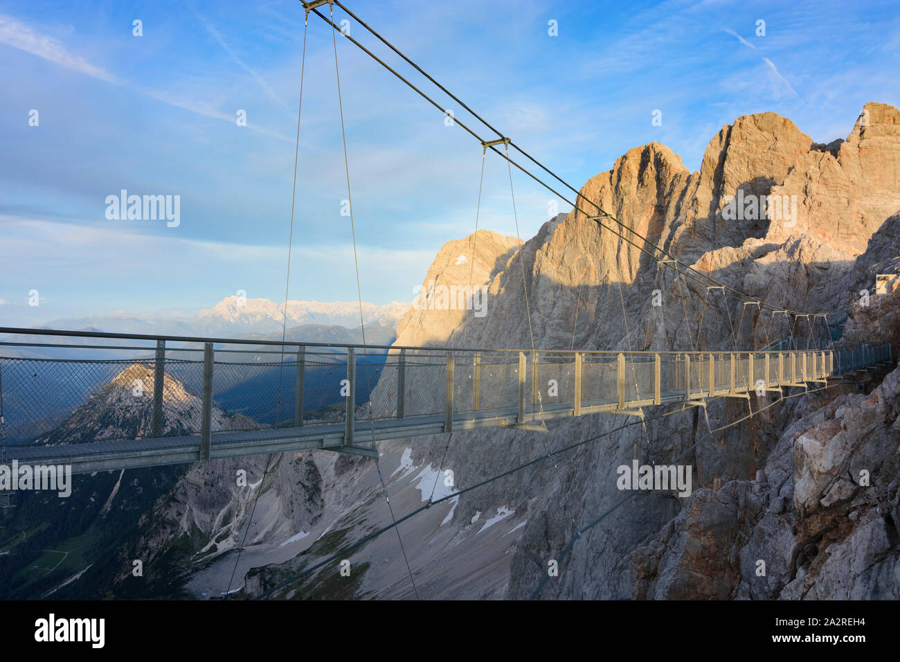 Dachstein Mountains: Dachstein Mountains south face, suspension bridge ...