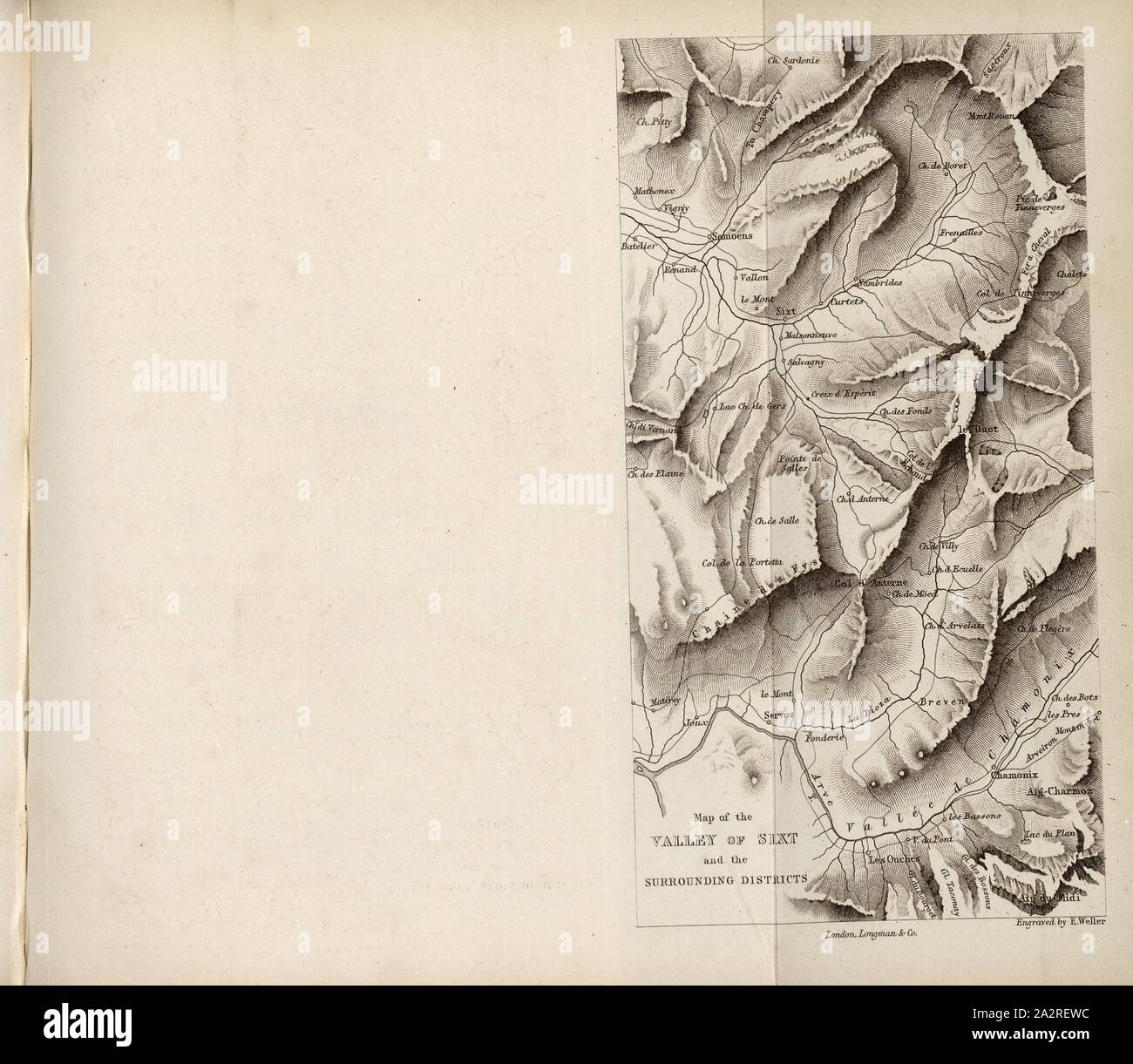 Map of the valley of Sixt and the surrounding districts, Vallée du ...