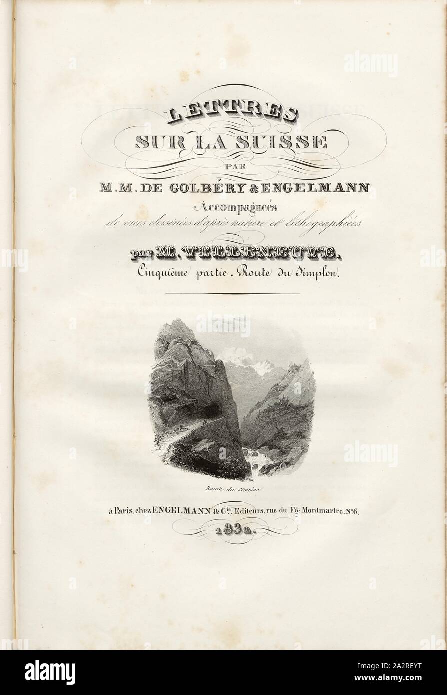 Simplon Road, Simplon Pass Road; Title page volume 2, part 5 (cinquième ...
