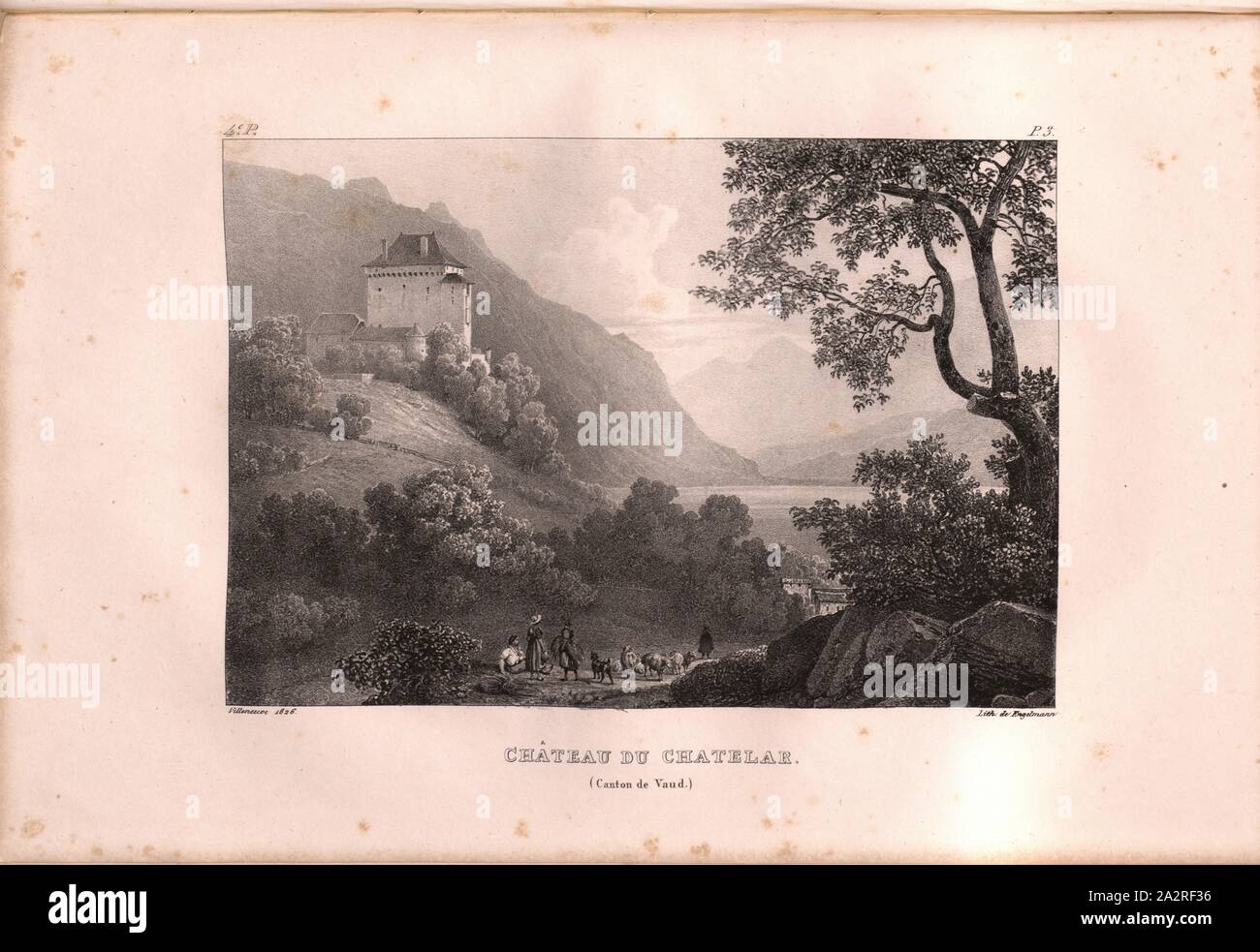 Castle Chatelar, Castle Chatelard in the canton of Vaud, Signed ...