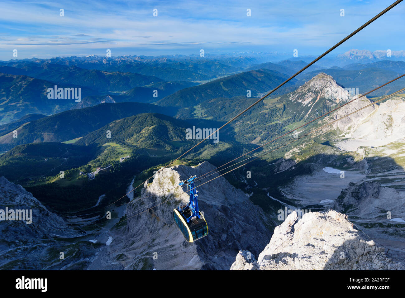 Dachstein Mountains: Dachstein Mountains south face, cable railway ...