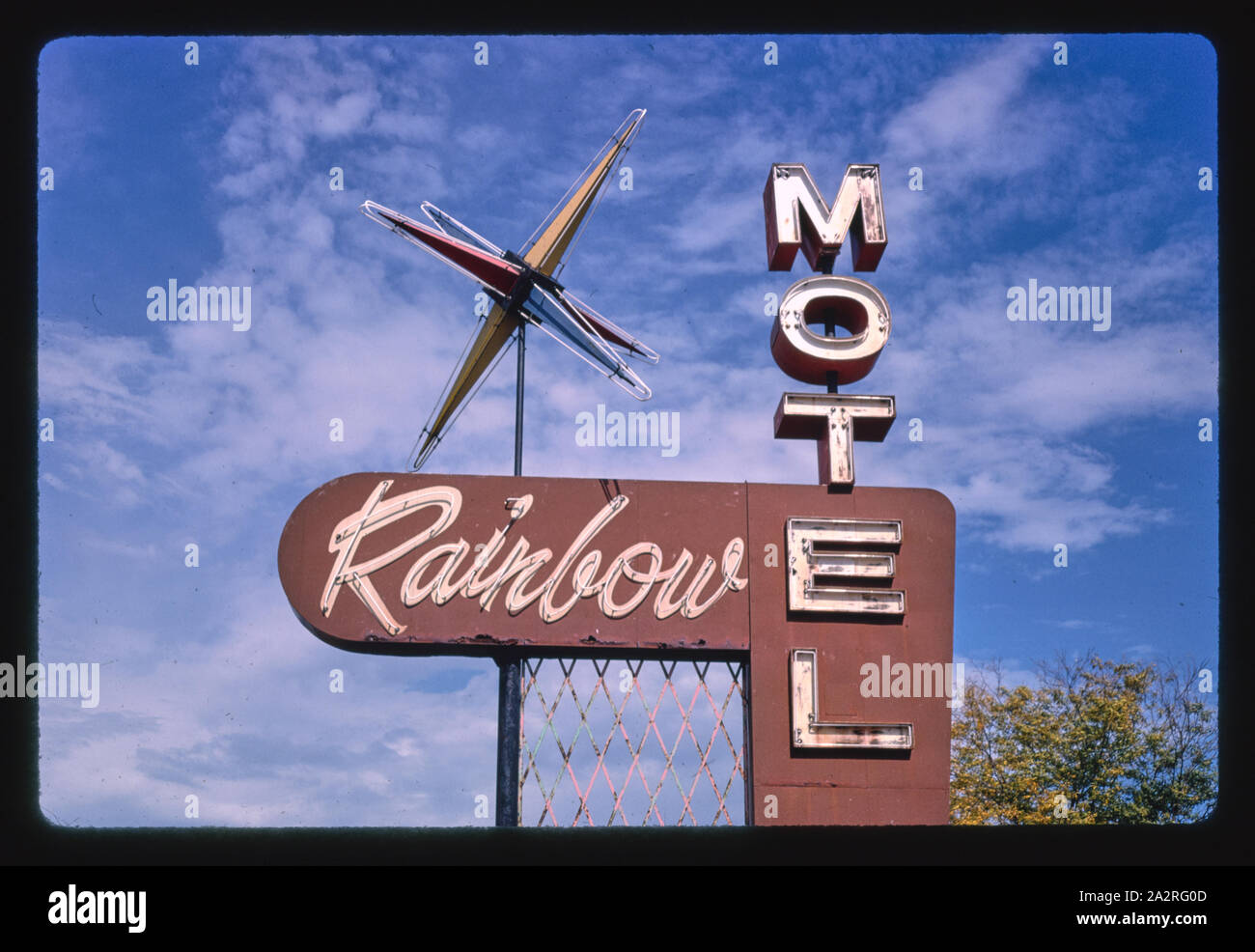 Rainbow motel sign hi-res stock photography and images - Alamy