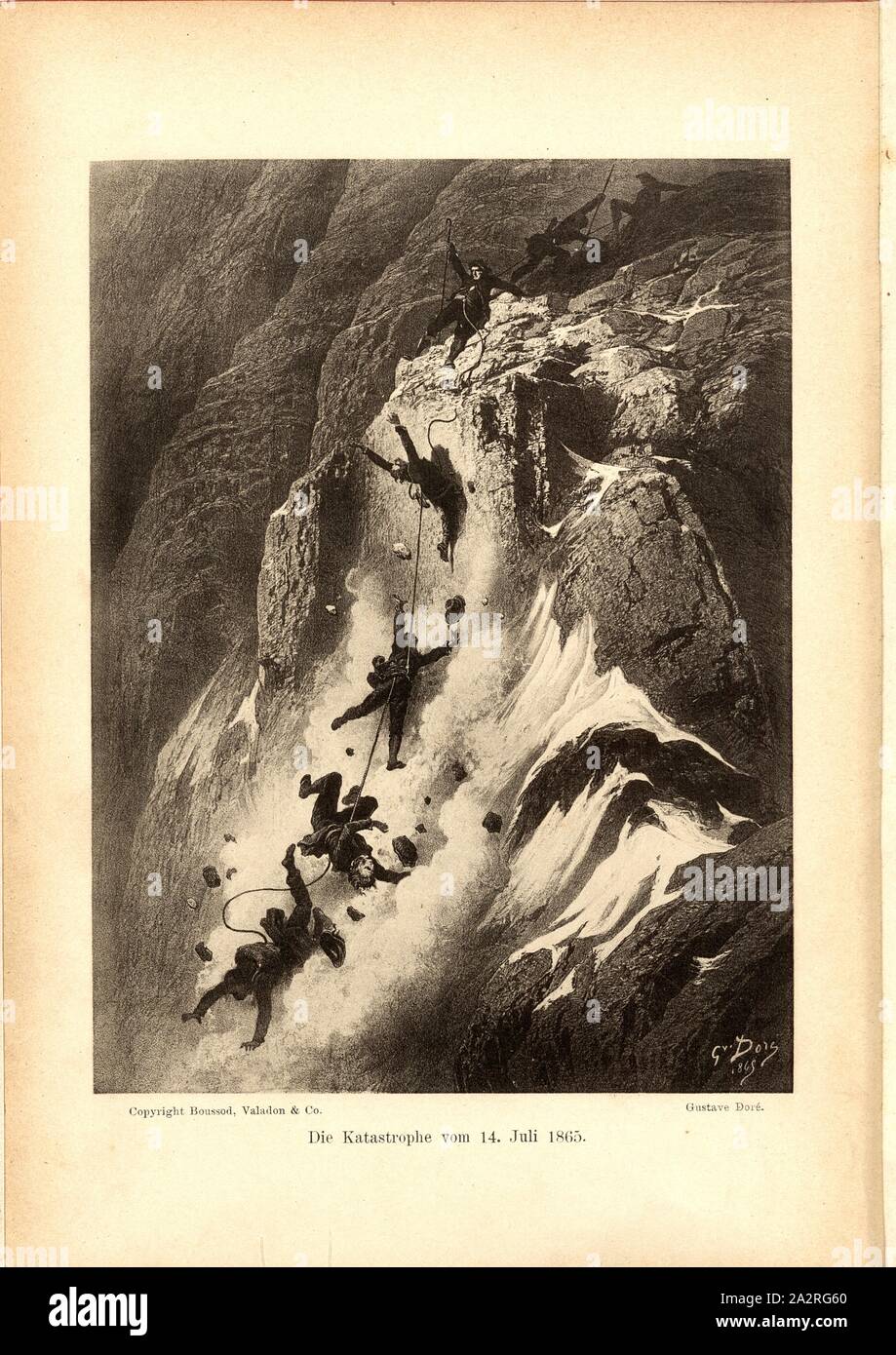 The catastrophe of July 14, 1865, Crash of Michel Croz, Reverend ...