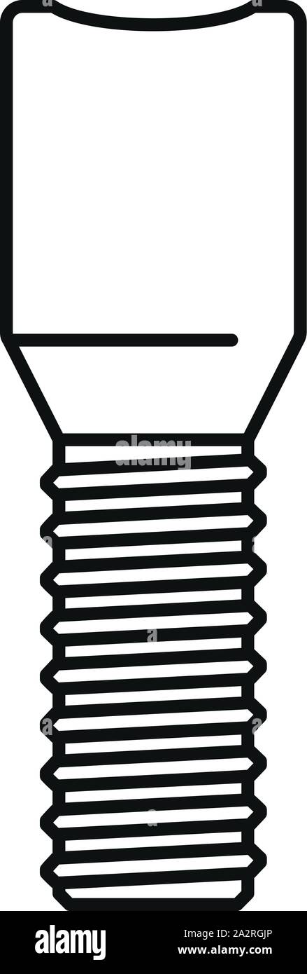 Construction screw bolt icon. Outline construction screw bolt vector ...