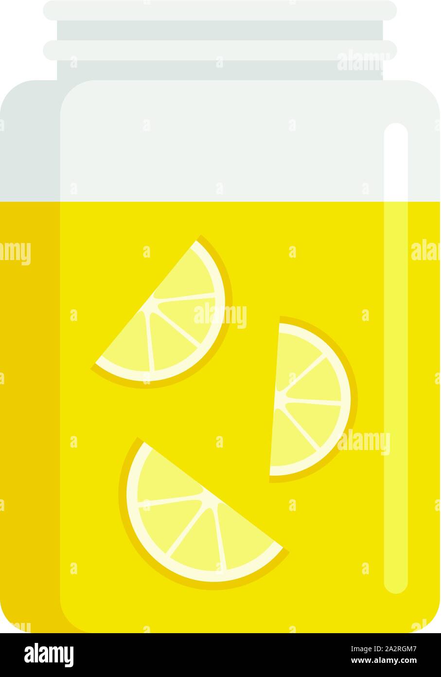 Lemonade jar icon. Flat illustration of lemonade jar vector icon for ...
