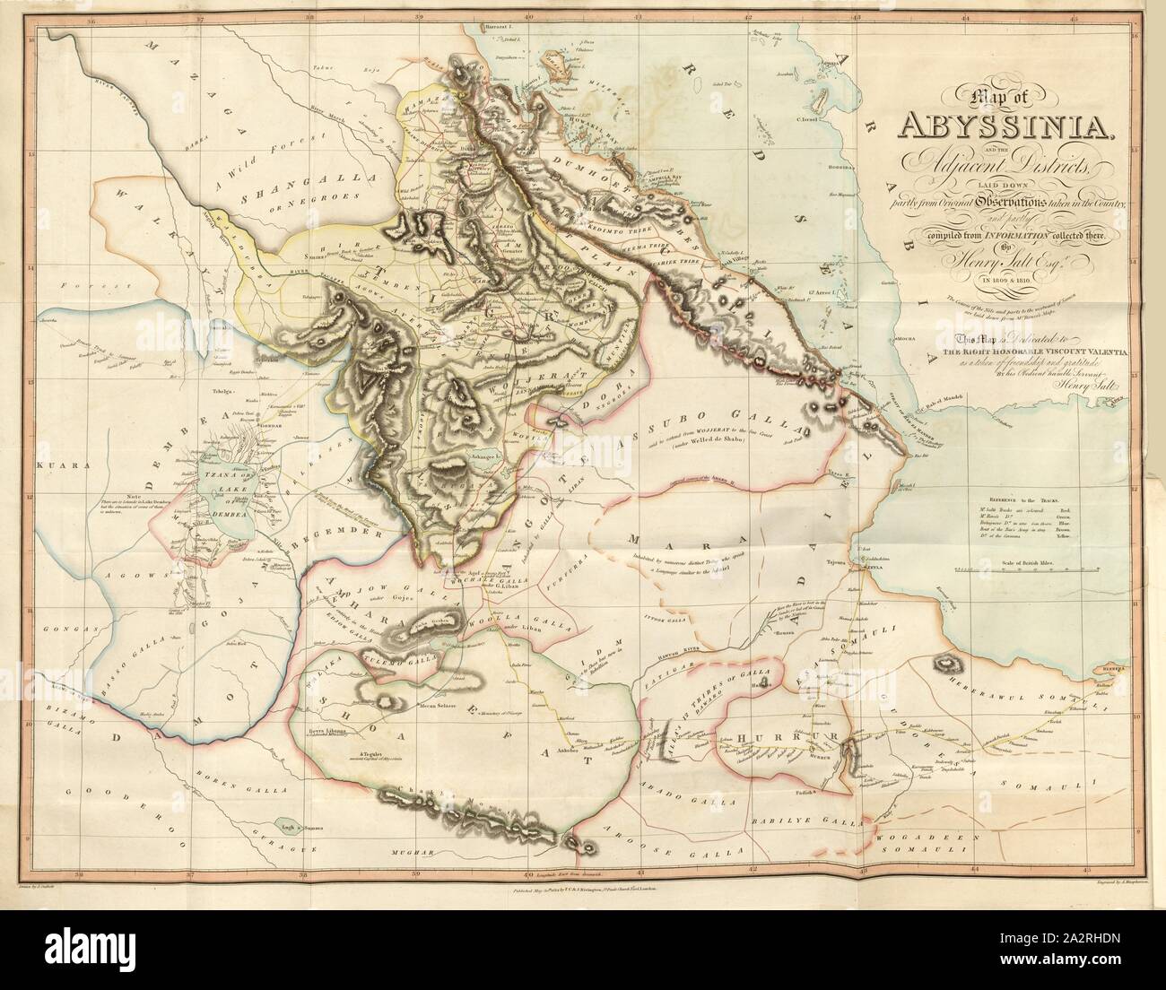 Map of Abyssinia and the Adjacent Districts, Map of Abyssinia and ...