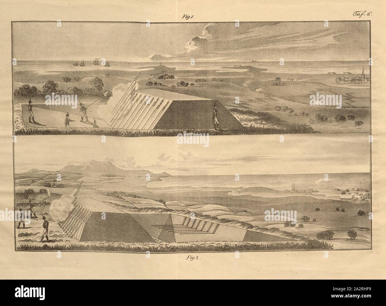 Firing of rockets of various types of earthworks in hi-res stock ...