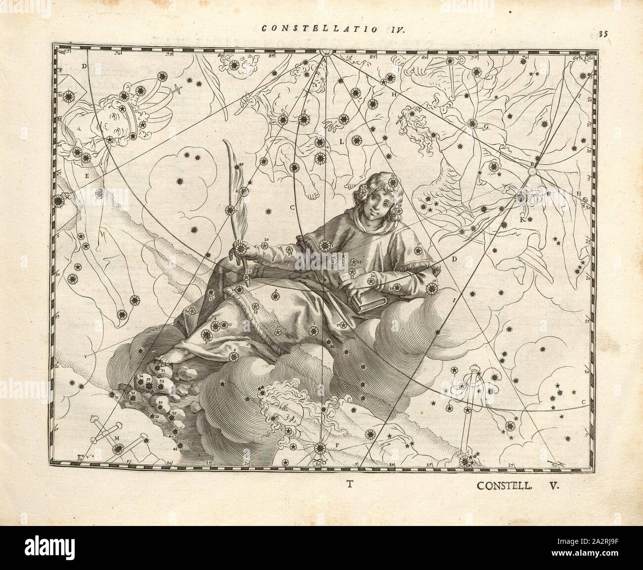 Cepheus, Constellation Kepheus, Constellatio IV, p. 35, Bayer, Johann ...