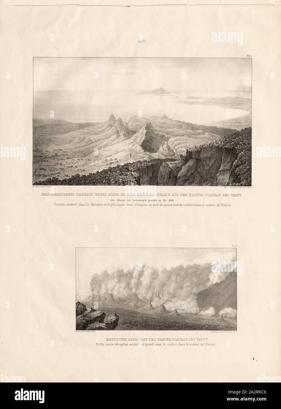 Uplifted terrain over a large eruption column on the crater plateau of ...