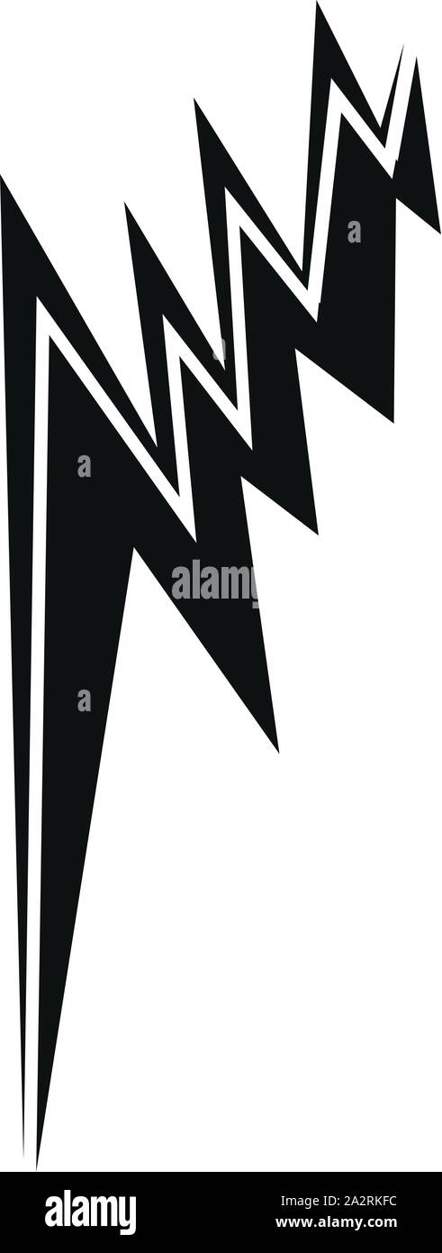Lightning bolt icon. Simple illustration of lightning bolt vector icon ...