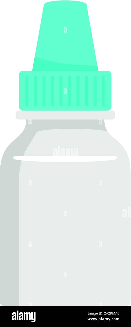 Eye drop bottle icon. Flat illustration of eye drop bottle vector icon ...