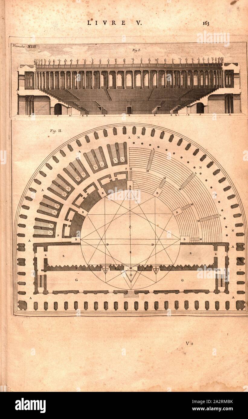Roman amphitheater, Fig. I: An elevation of a Roman amphitheater from ...