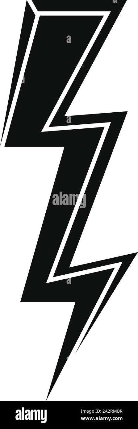 Speed lightning bolt icon. Simple illustration of speed lightning bolt ...