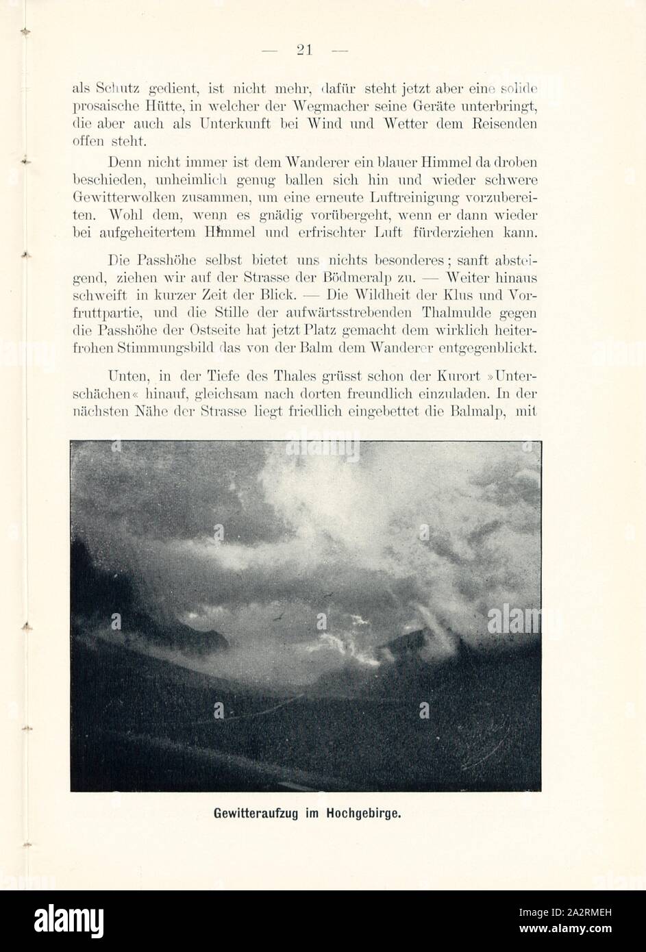 Thunderstorm lift in the high mountains, Fig. 19, p. 21, 1900, J ...