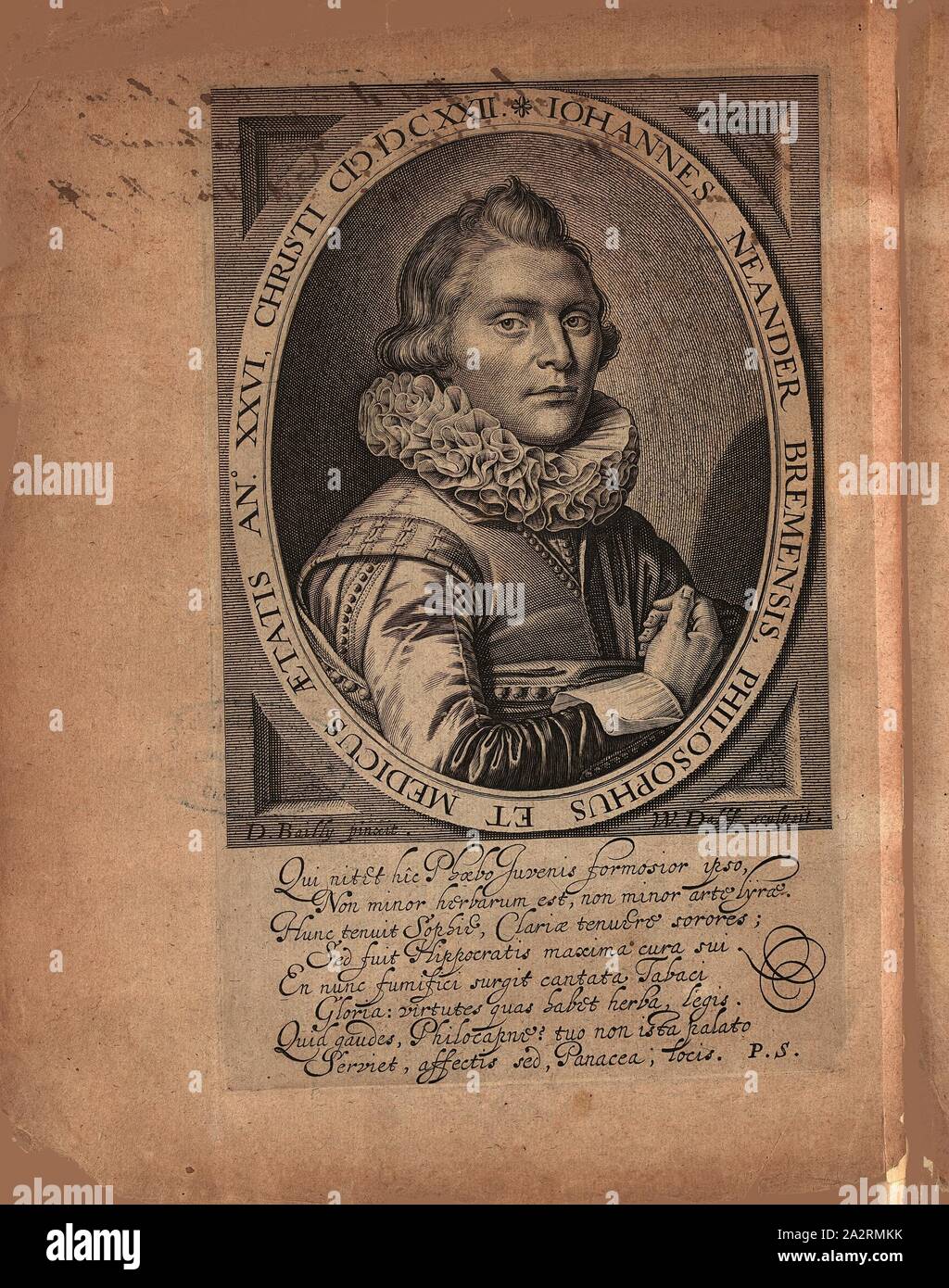 Portrait of Johannes Neander, Frontispiece with portrait of Johannes ...