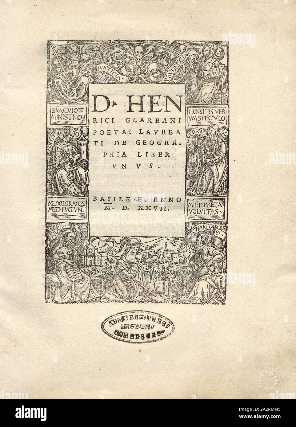 Title page on Henricus Glareanus' 'De geographia ...' 2, Title page on ...