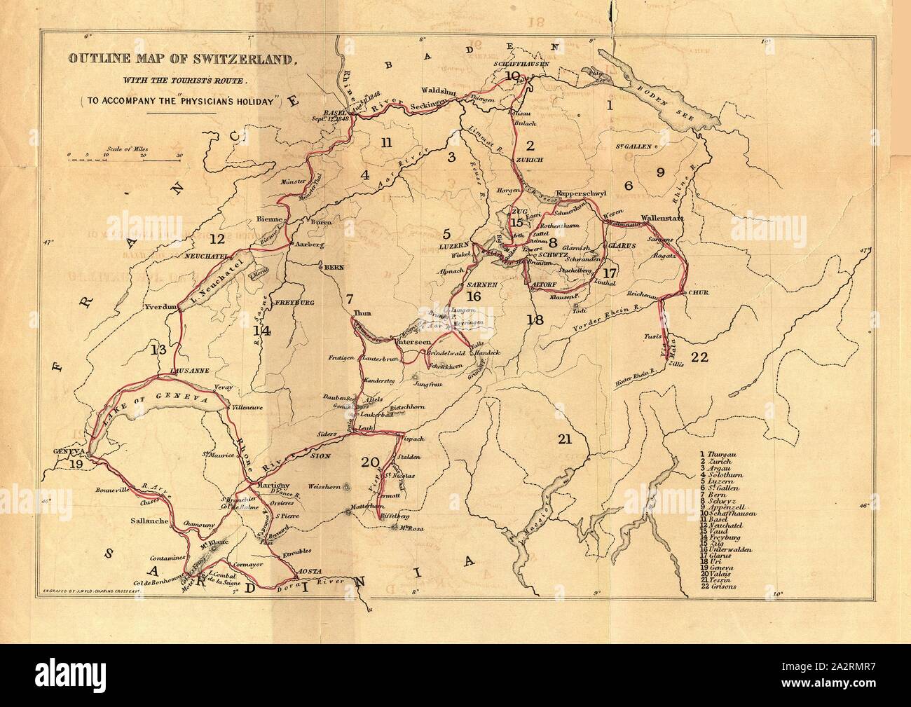 London 1852 map hi-res stock photography and images - Alamy