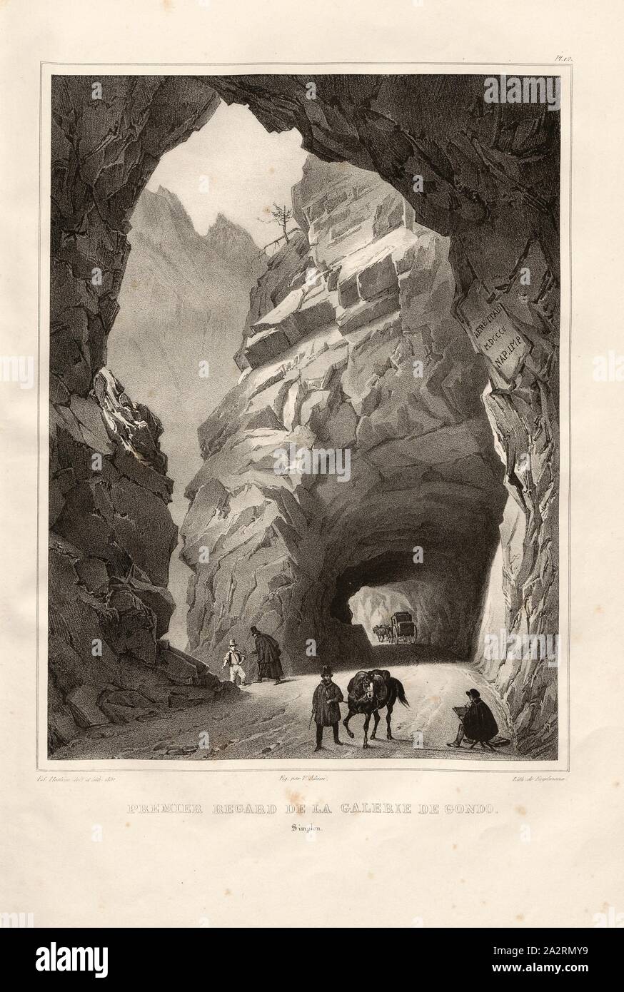 First look of the gallery of Gondo. Simplon, Gallery of Gondo, Signed ...