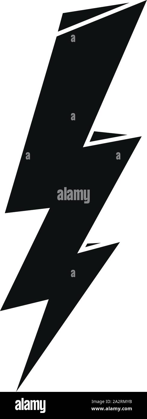 Zigzag lightning bolt icon. Simple illustration of zigzag lightning ...