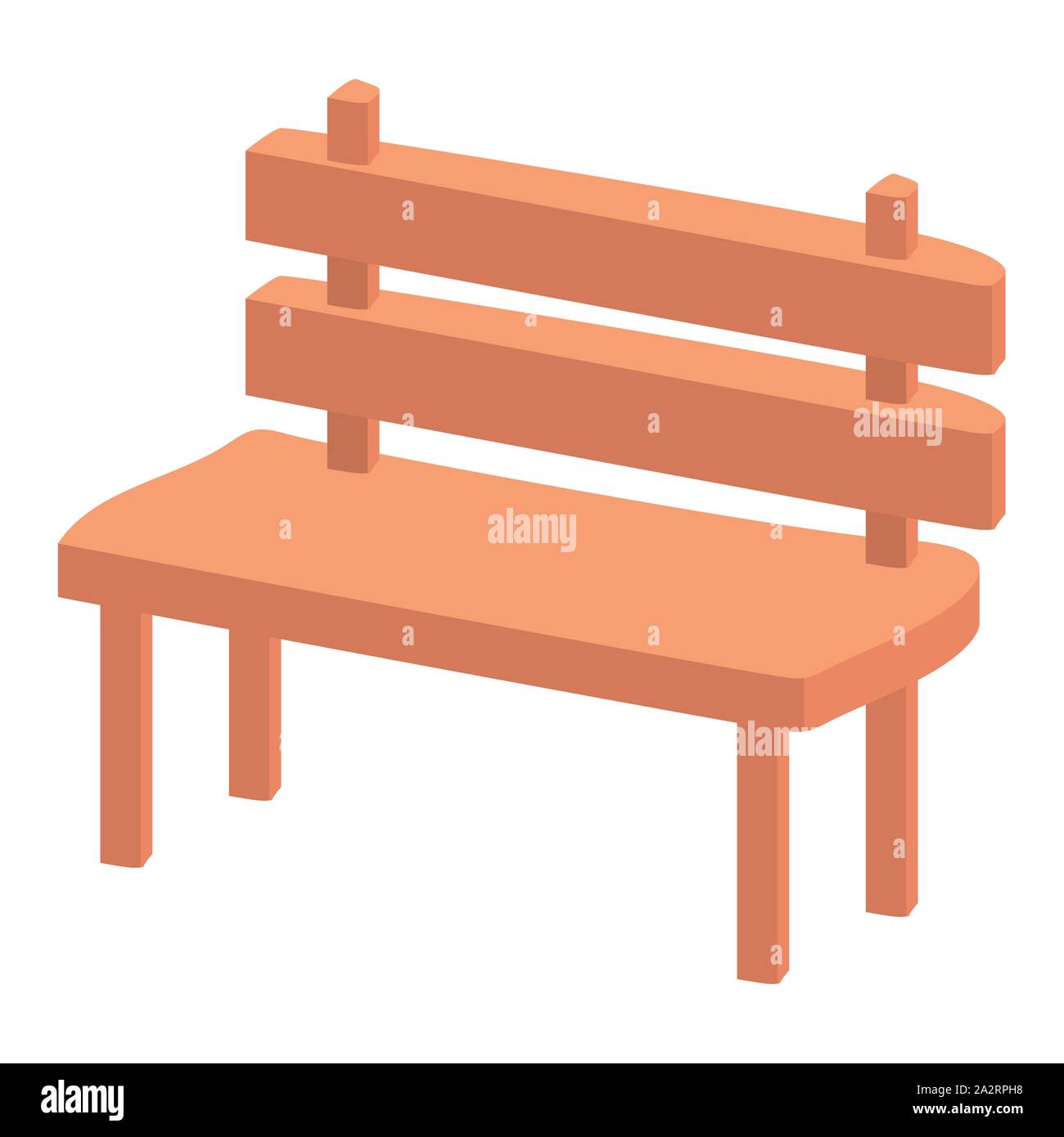 wooden park chair isolated icon Stock Vector Image & Art - Alamy