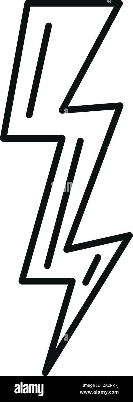 Speed lightning bolt icon. Outline speed lightning bolt vector icon for ...