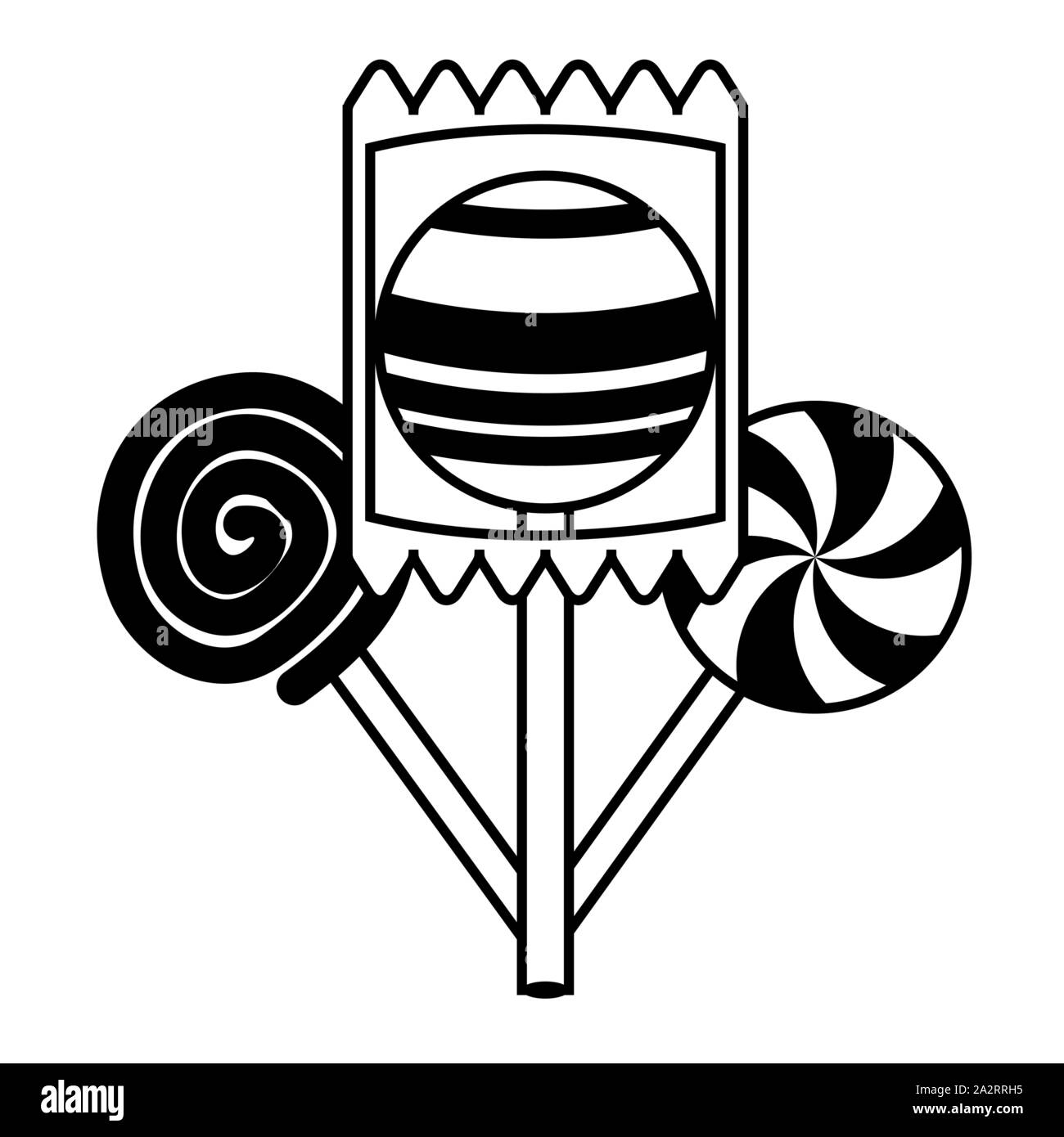 halloween sweet lollipop candies icon Stock Vector Image & Art - Alamy
