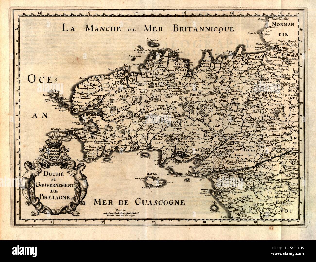 Map of brittany hi-res stock photography and images - Alamy