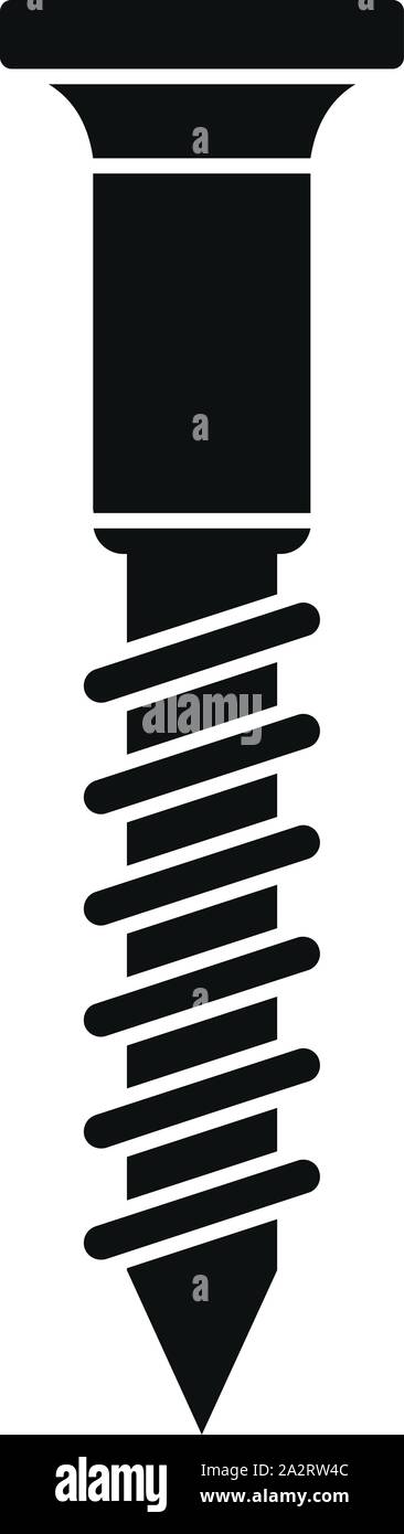 Wood screw bolt icon. Simple illustration of wood screw bolt vector ...