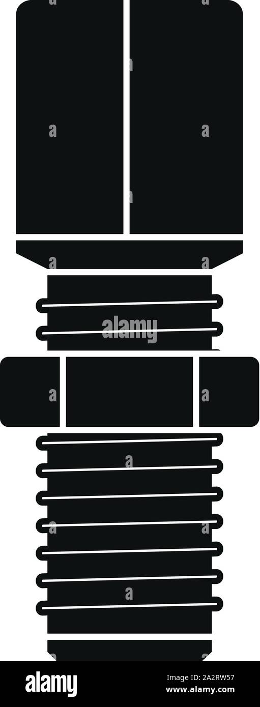 Steel screw bolt icon. Simple illustration of steel screw bolt vector ...