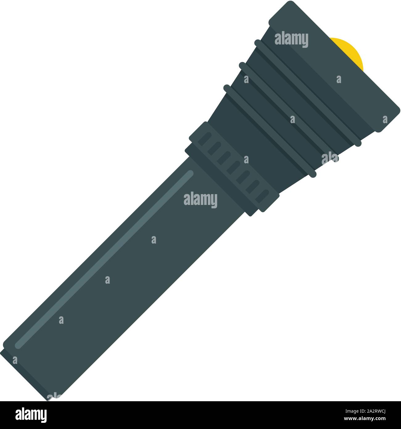 Police flashlight icon. Flat illustration of police flashlight vector ...