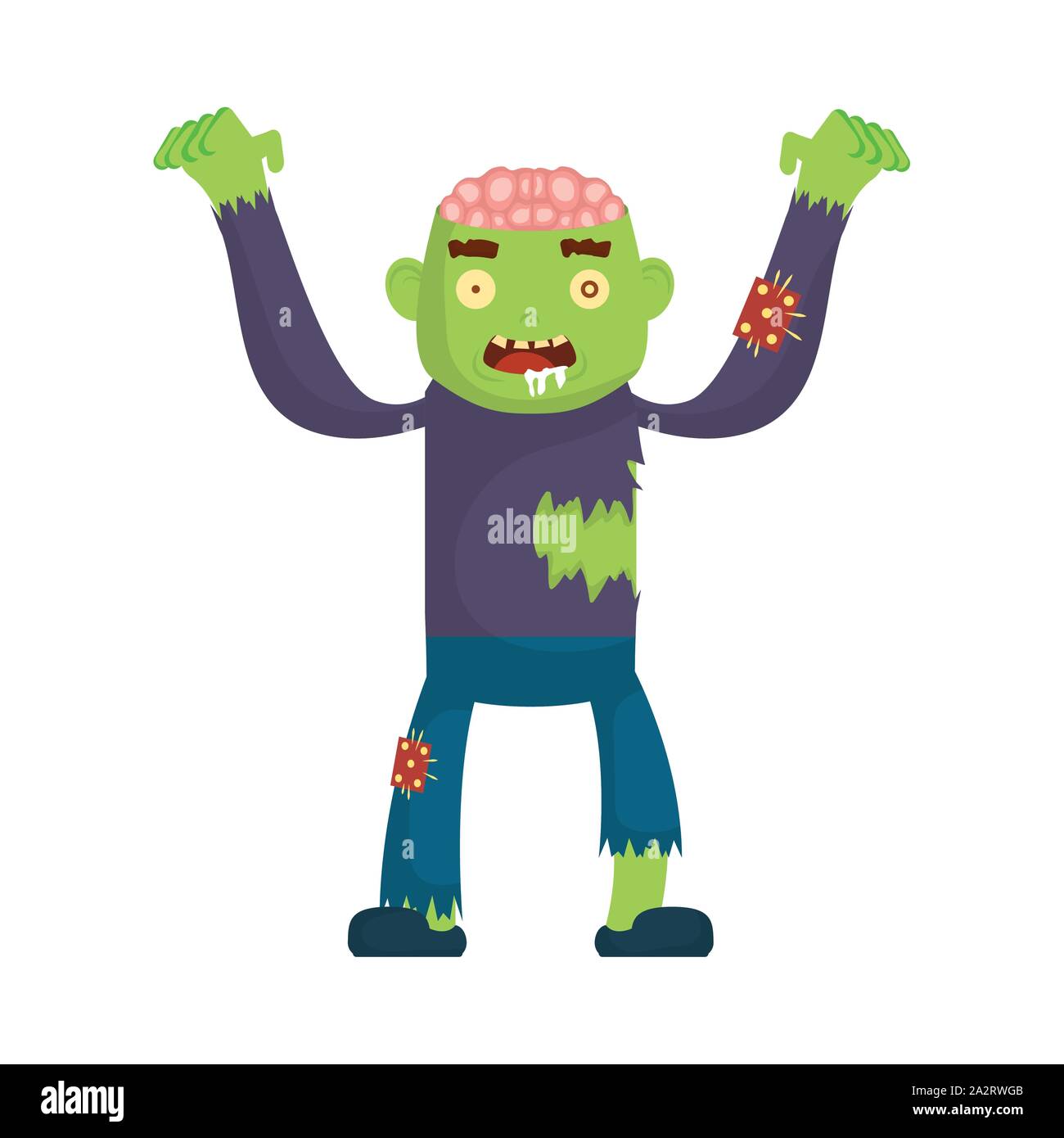 little boy with zombie costume character Stock Vector Image & Art - Alamy